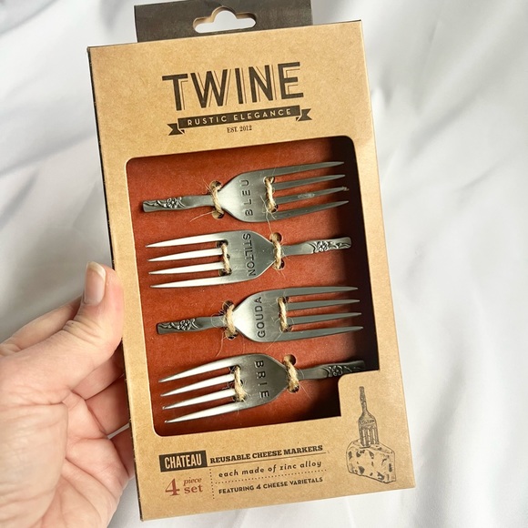 Twine | Dining | Chateau Cheese Markers Set Of 4 Reusable Forks | Poshmark